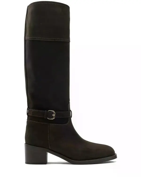 MARETTO Buckle Strap Boots - Brown