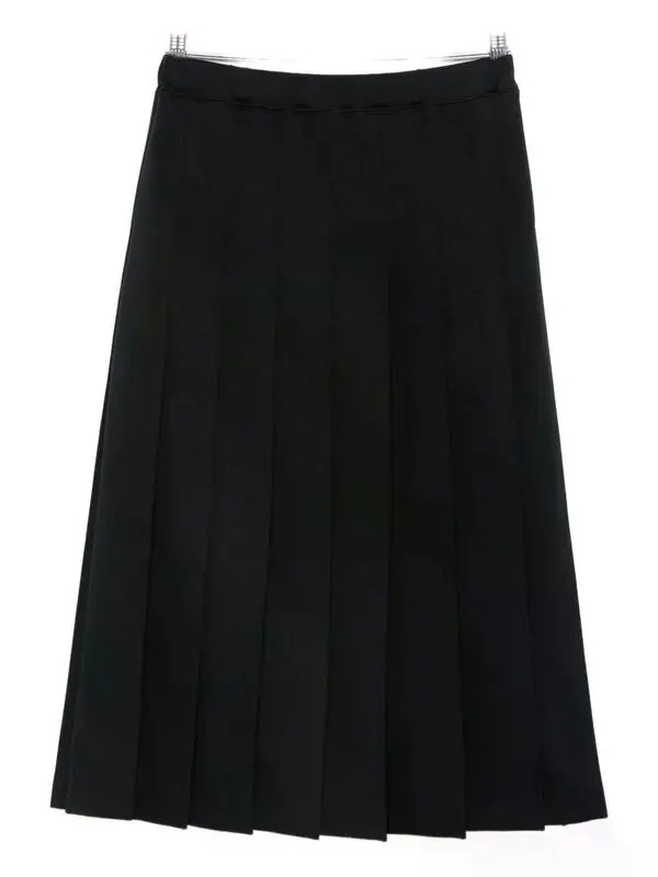 Comme Des Garçons Pleated Midi Skirt - Black