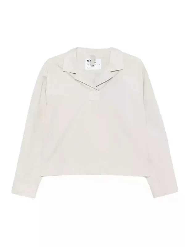 MARGARET HOWELL Notched-collar Blouse - Neutrals