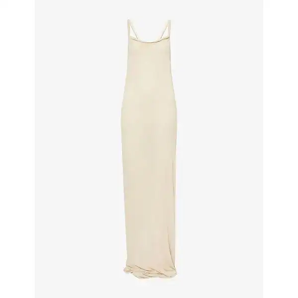 Rick Owens Sleeveless Jersey Maxi Dress - Sand | Editorialist