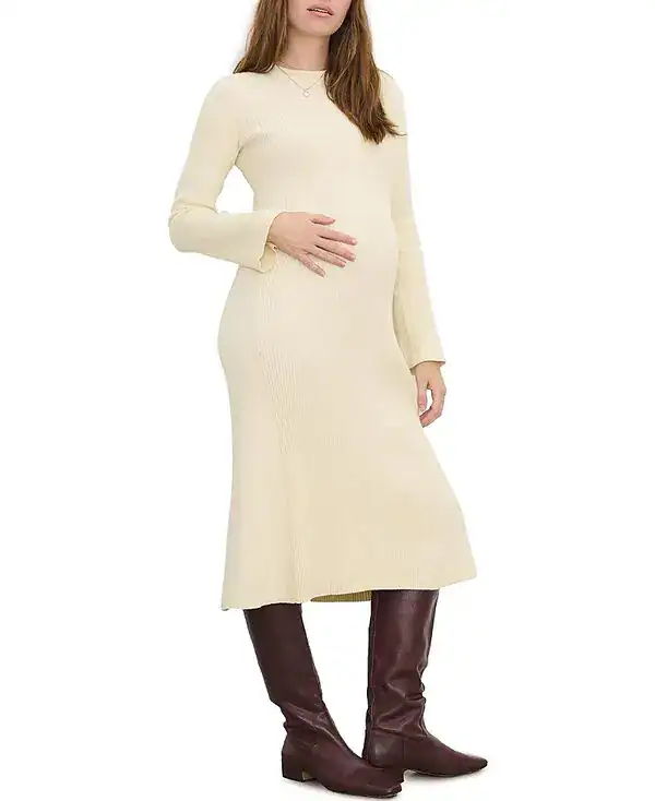 open lace back dress Liu & Qu Maternity Dress Rib Knit Long Sleeve & Side Ruched Maternity  Bodycon Dresses Fall Pregnancy Clothes Dark Pink at Amazon Women's Clothing  store