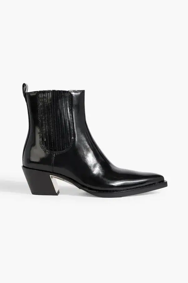 3.1 Phillip Lim Downtown Glossedleather Ankle Boots In Black - 60% Off ...