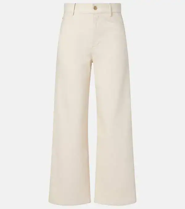 Max Mara Zarina Wide-Leg Jeans - White | Editorialist