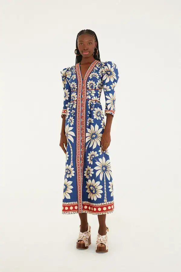 white christmas dresses Self Design Cotton Blend Maxi Dress – Trendphoria main image 0