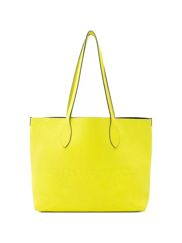 Burberry Embossed Logo Tote Bag - Yellow | Editorialist