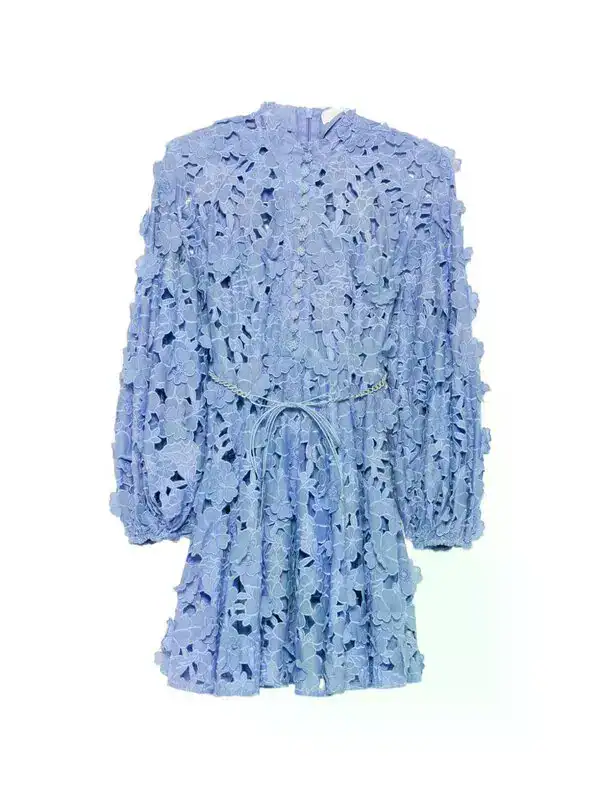 Zimmermann Floral Appliqu Dress - Blue | Editorialist