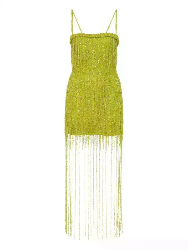belk sage green dress Lime Green Sequin Strappy Mini Dress main image 0