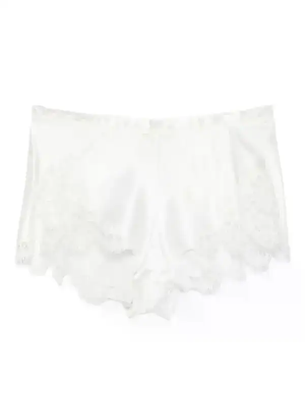 Carine Gilson Floaty Lace-Silk Short - White | Editorialist