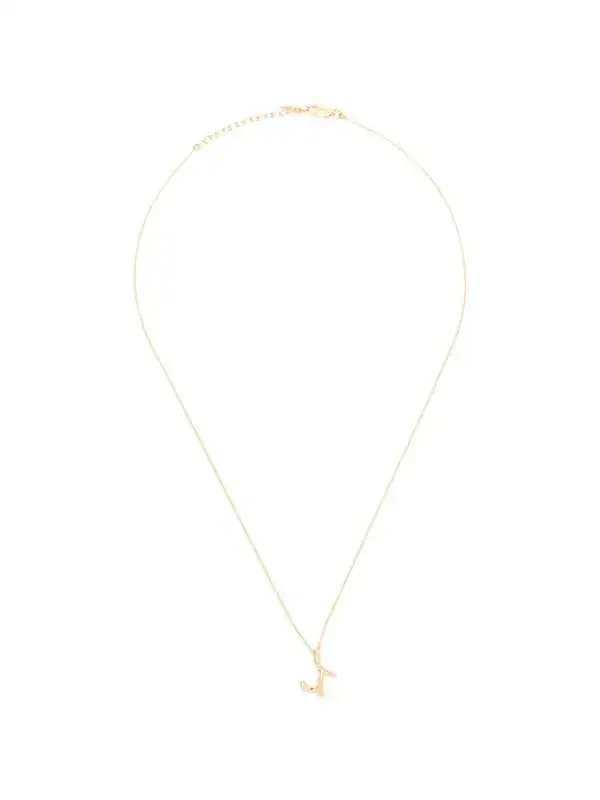 Missoma Mini Curly Molten Initial Necklace In Gold | Editorialist