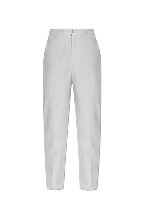 Etro Tapered-Leg Crease Trousers - Grey | Editorialist