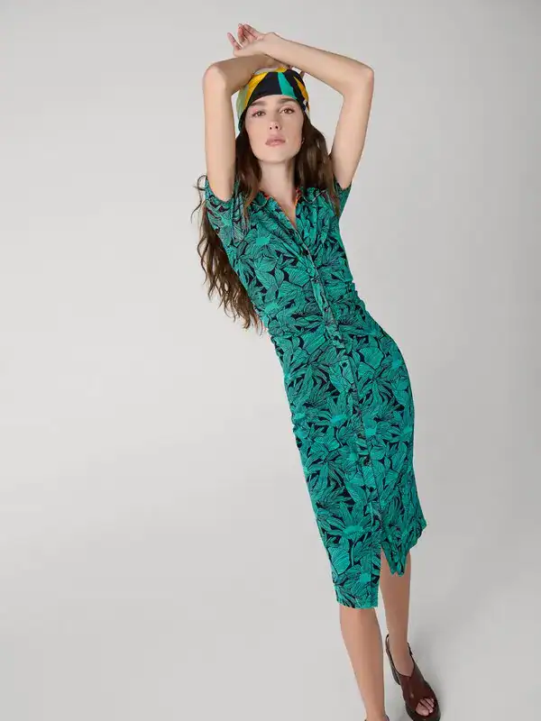 Diane Von Furstenberg Zoey Reversible Dress - Why Not Red Clay And Tiger  Lily Summer Turquoise - 30% Off | Editorialist