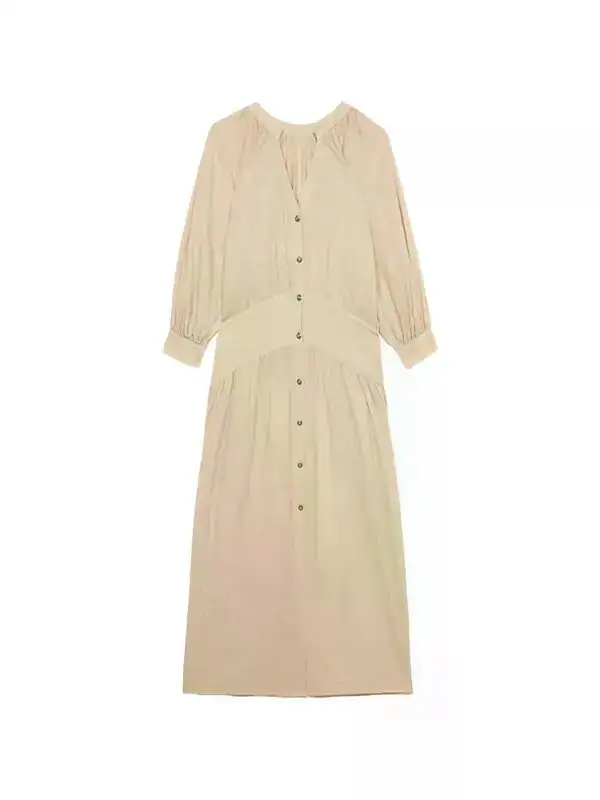 chinese dress ladies Linen Mandarin Neck Maxi main image 0