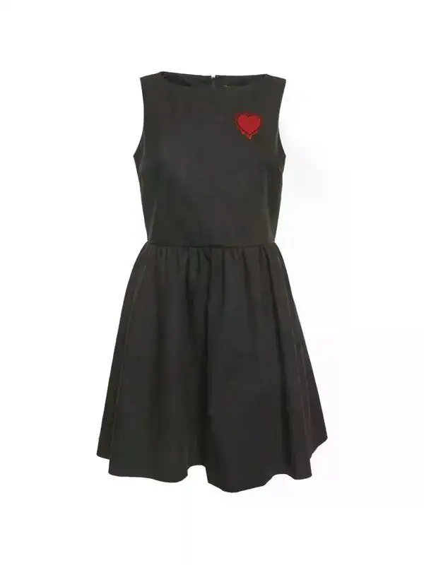 Dior Heart-Embroidered Midi Dress - Black | Editorialist