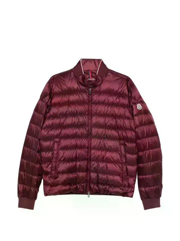 Moncler Logo-Patch Quilted Jacket - Red | Editorialist