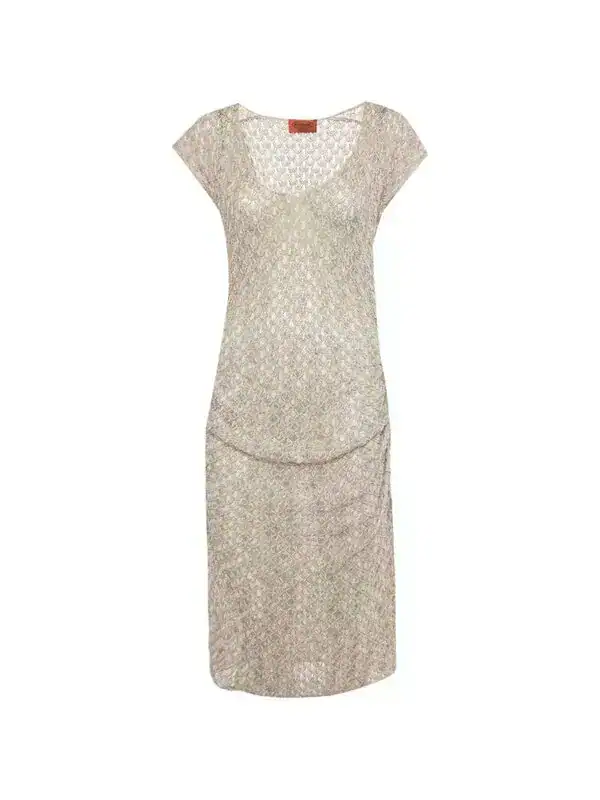 Tank Dress Eileen Fisher Knit Dress Eileen Fisher Knit Dress M Gray Ivory Short  Sleeve Shift