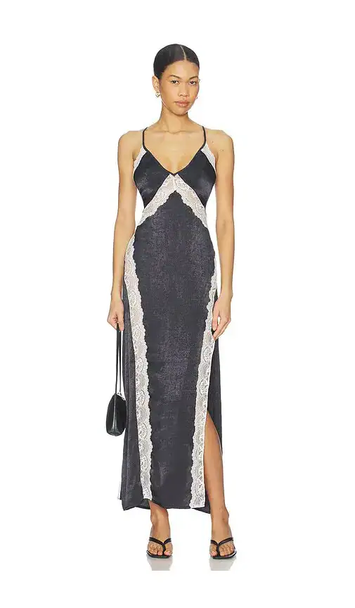 Free People Some Kind Of Love Maxi Slip | Black | Size XL | Shopbop