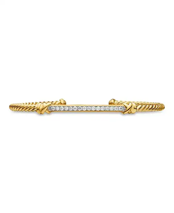 David Yurman Petite Helena Two Station Wrap Bracelet In 18k With ...