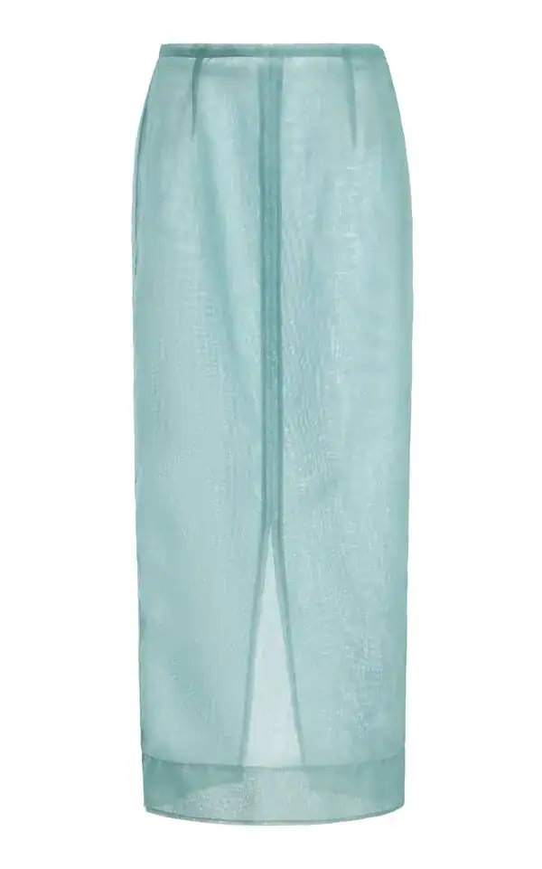 Renggli Organza Pencil Skirt - Blue | Editorialist