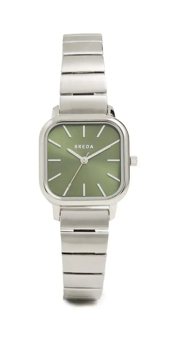Breda Esther Watch - Silver/Moss | Editorialist