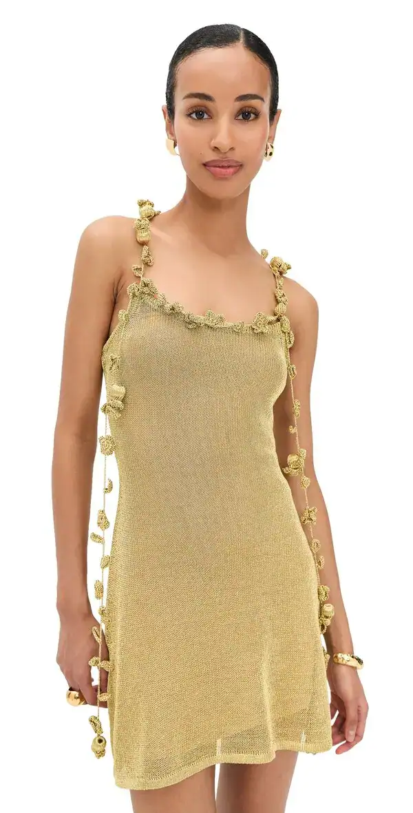 Cult Gaia Alonza Knit Mini Dress In Gold - 30% Off | Editorialist