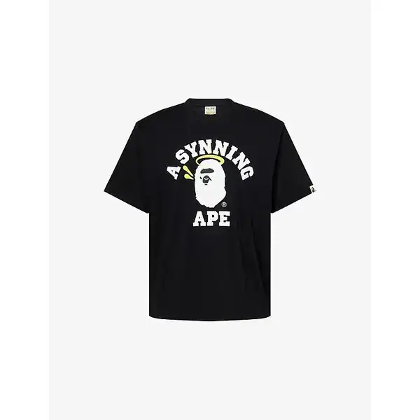 A Bathing Ape X Spotify X Syna College Relaxed-Fit Cotton-Jersey T