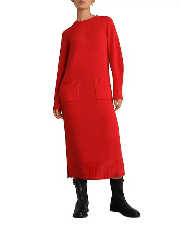 Hobbs London Women's Claudia Knitted Dress - Red - Size 4 - Pepper Red