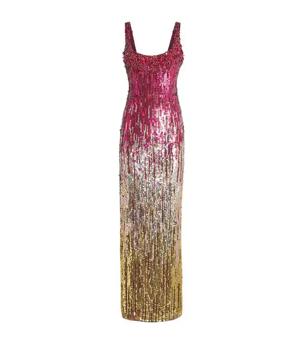 jenny packham rose gold dress Gold Rush Floor-Length Dress main image 0