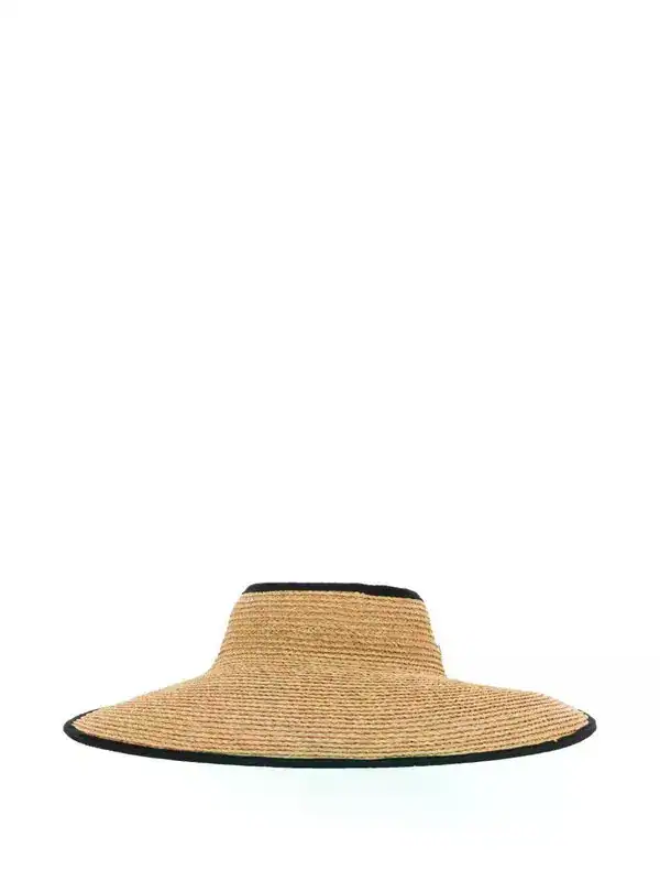 Helen Kaminski Raffia Trim-Detail Hat - Neutrals | Editorialist