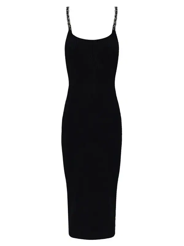 Stretch Knit Dress - Black