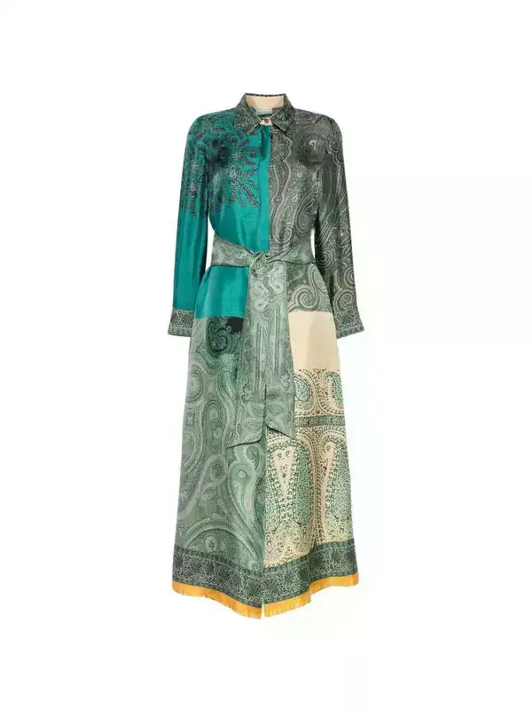 green paisley shirt dress Grace Shirt Dress