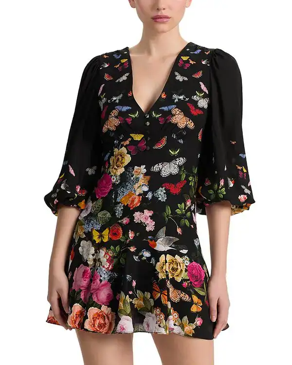 Alice + Olivia Irene Empire Waist Dress - Solar Strength Black |  Editorialist