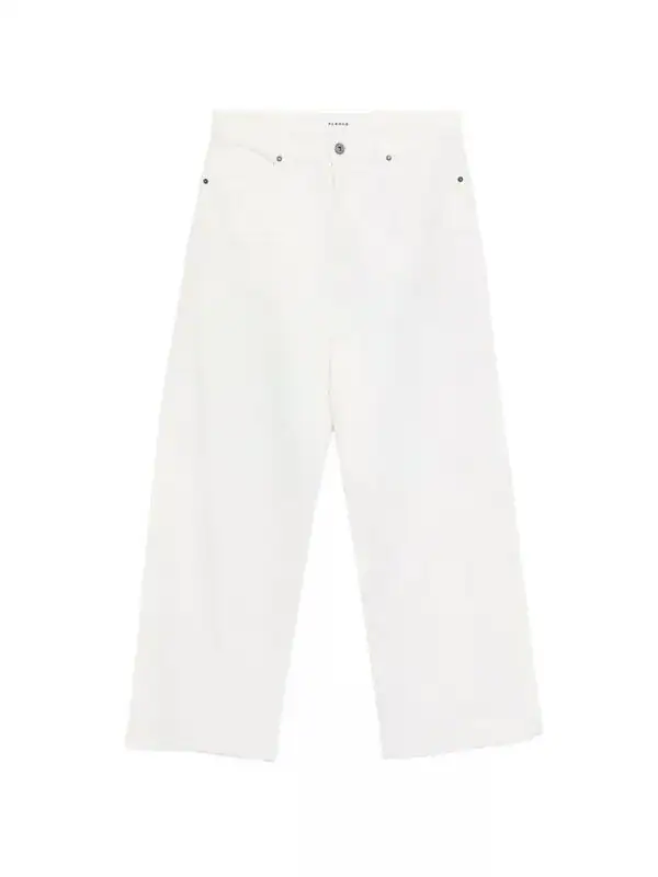 P.A.R.O.S.H Logo-Label Five-Pocket Jeans - White | Editorialist