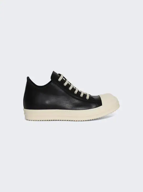 Rick Owens Temple Low Sneakers And Milk - Black | Editorialist