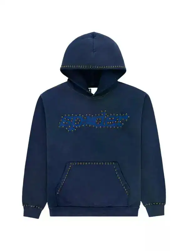Sp5der Atlanta Printed Hoodie - Blue | Editorialist