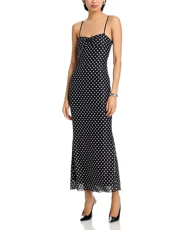 Aqua Mesh Maxi Dress - Black/White - 40% Off | Editorialist