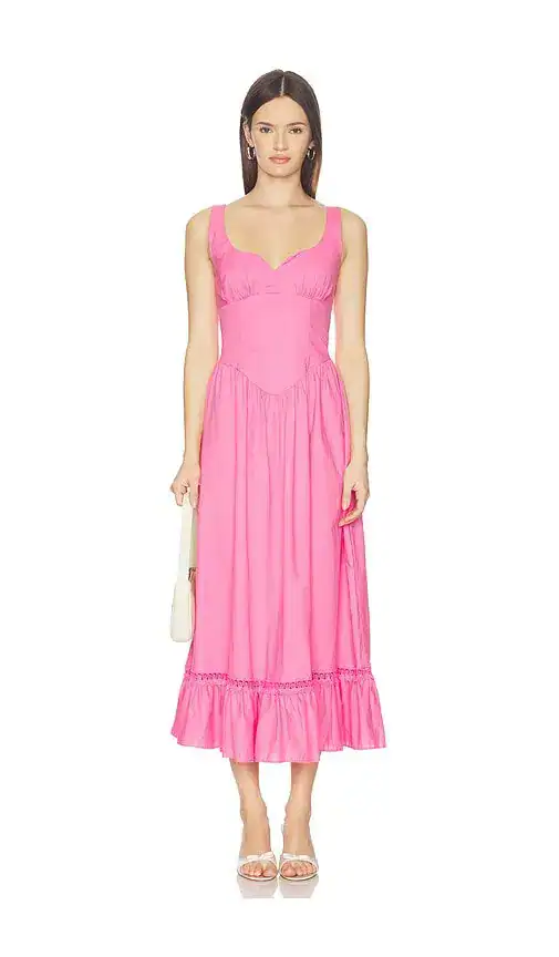 Peixoto Liam Midi Dress - Pink Carnation - 19% Off | Editorialist