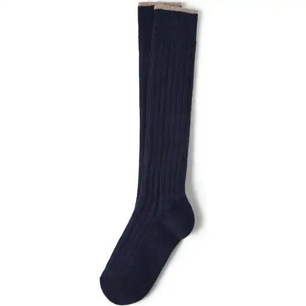 Brunello Cucinelli Cashmere Knit Socks - Navy Blue | Editorialist