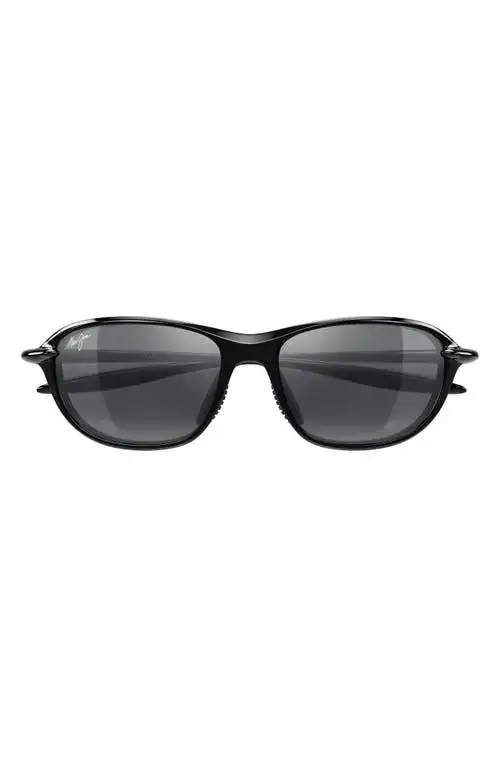 Maui Jim 62mm Polarizedplus2® Oval Sunglasses - Black | Editorialist