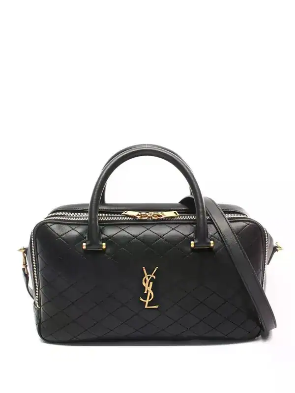 Saint Laurent Medium Quilted Leather Duffle In Black - 15% Off