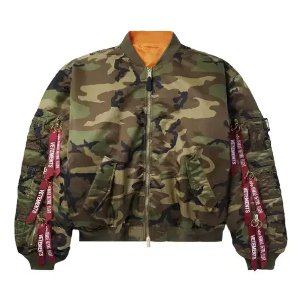 美品 VETEMENTS × ALPHA Bomber JKT 迷彩 Vetements Cargo Bomber Jacket - Green | Editorialist