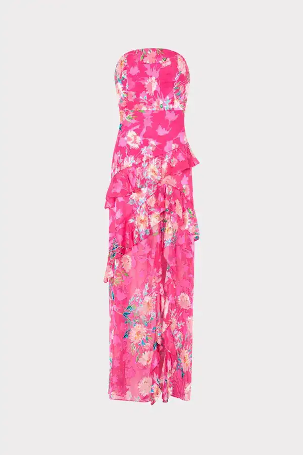 princess polly celena maxi dress burgundy burnout Celena Maxi Dress | Burgundy Burnout | Womens main image 1