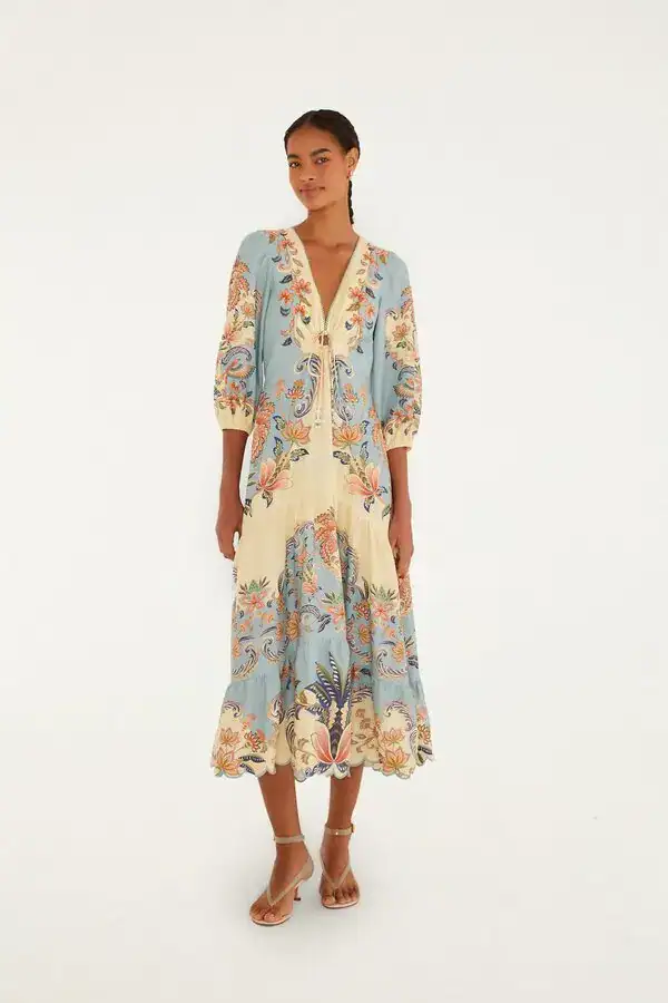 Farm Rio Maxi Dress - Boho Beauty Butter | Editorialist