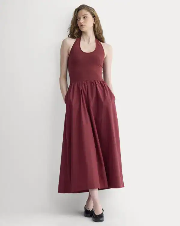 Everlane Halter Maxi Dress - Pomegranate | Editorialist