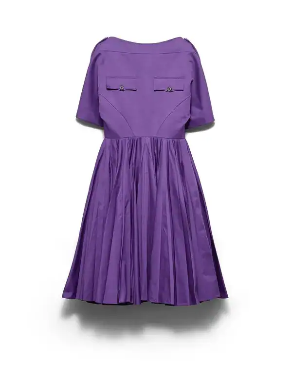 Prada Chino Fit And Flare Dress - Purple | Editorialist