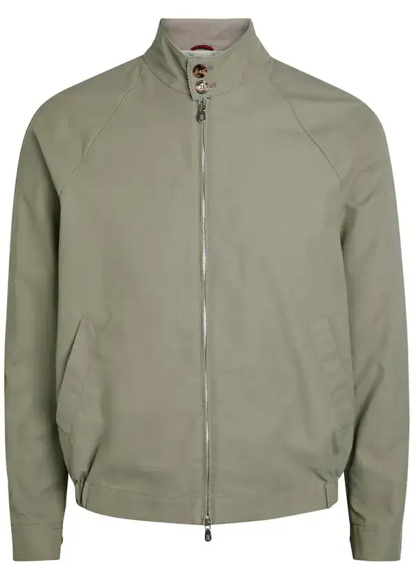 Brunello Cucinelli Cotton-Blend High-Neck Jacket - Khaki
