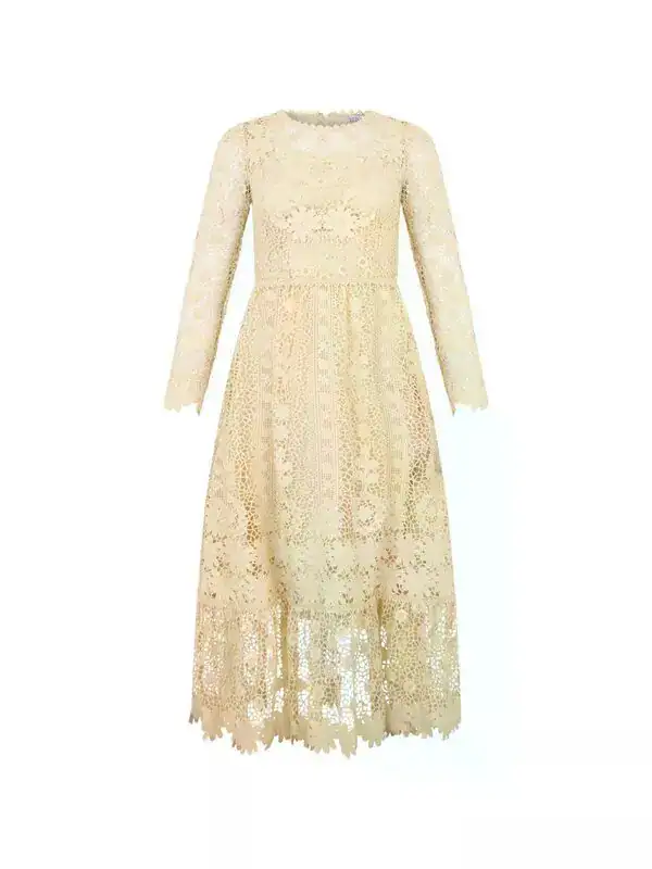 Red Valentino Lace Midi Dress - Neutrals