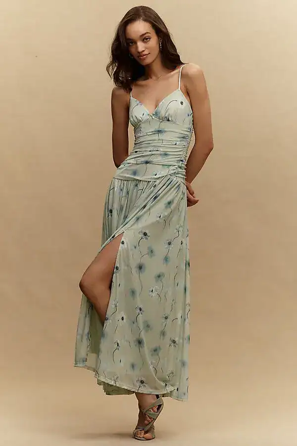 slim fit dress slacks Sage Green Sequined Corset Short Prom Dress main image 0