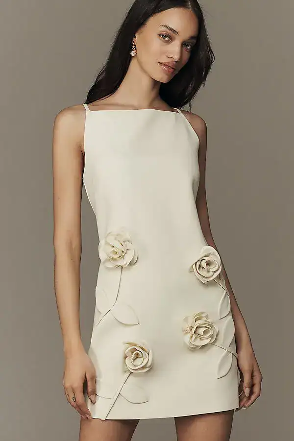 white dress with gold flowers Luxury Dubai White Flower Girl Dresses Beads Flowers Princess Gown J088 White / child-8