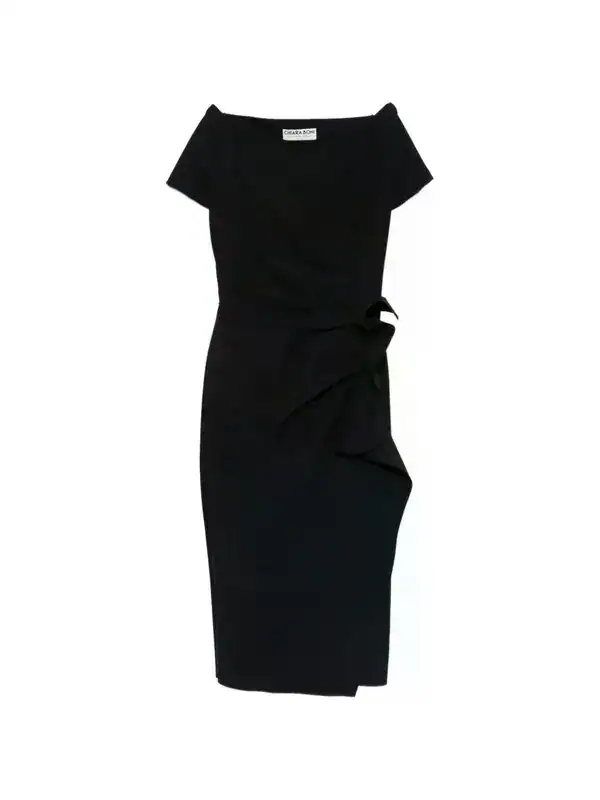 Chiara Boni La Petite Robe Silveria Ruffled Midi Dress In Black - 31% Off |  Editorialist