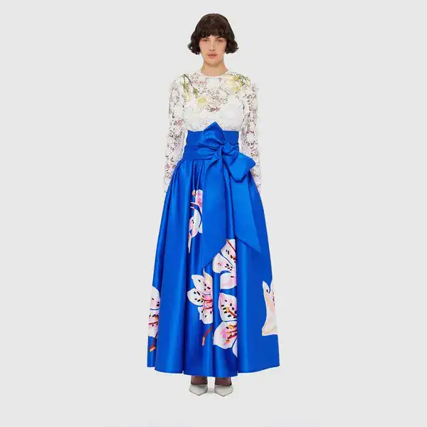 womens long linen dress The Linen Short-Sleeve Scoop Midi Dress main image 0